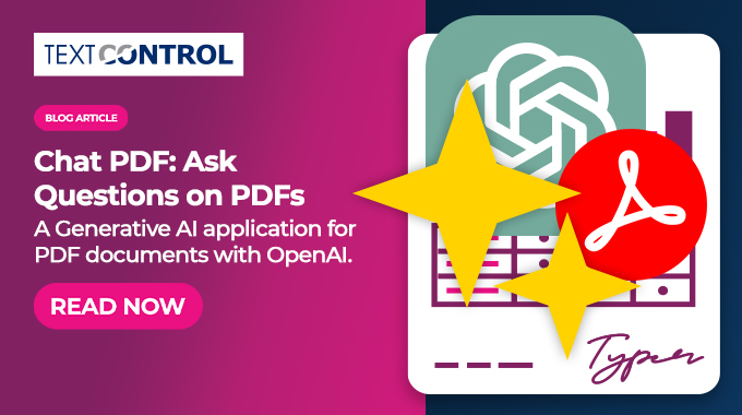 Chat Pdf A Generative Ai Application For Pdf Documents Using Tx Text Control And Openai