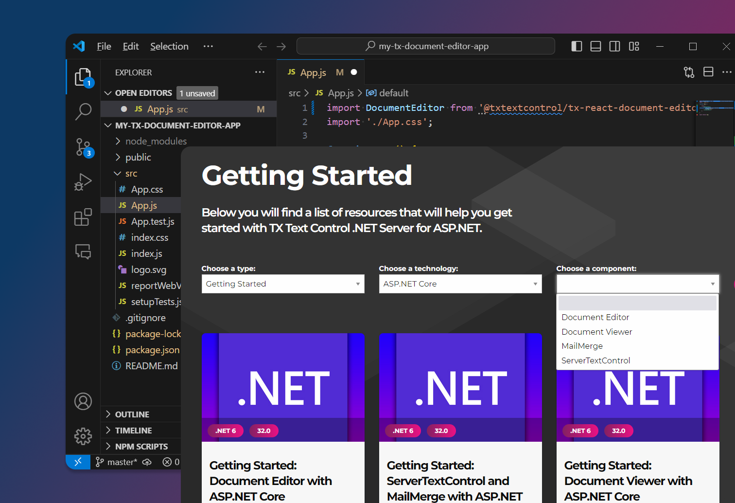 Client Side Packages For Tx Text Control Javascript Web Components Overview