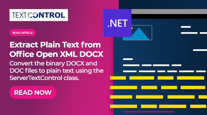 Extract Plain Text From Office Open Xml Docx And Doc Documents In Aspnet Core C