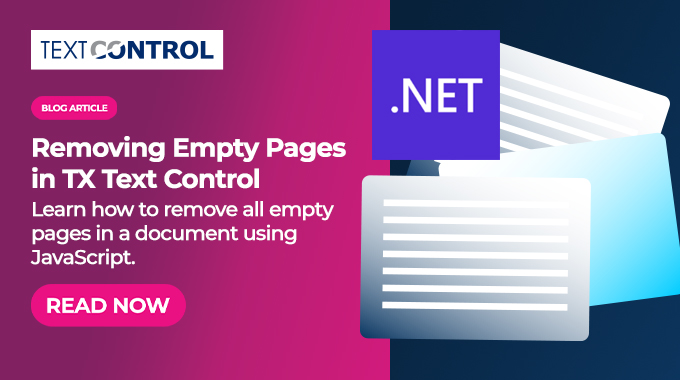 Removing Empty Pages In Tx Text Control With Javascript