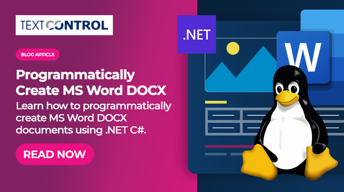 How To Programmatically Create Ms Word Docx Documents With Net C On Linux
