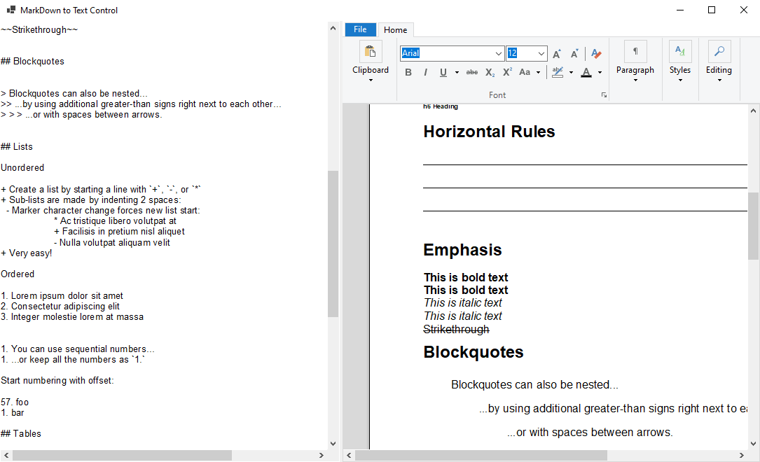 Converting Markdown to DOCX and PDF in C#